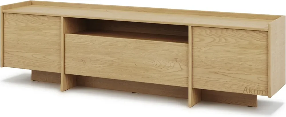TV stolek Japandi RTV 197 cm dub Cremona otevírání push-open