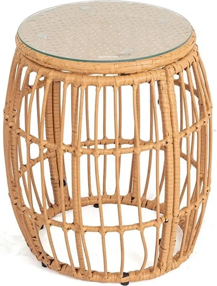 Kulatý zahradní odkládací stolek z umělého ratanu o 47 cm Vistdal Bonami Essentials
