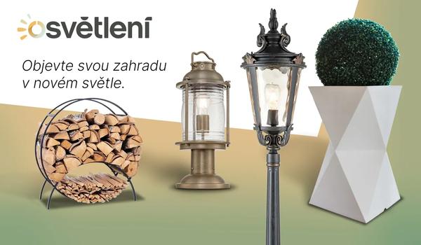 Objeve další stylová osvětlení a květináče na zahradu