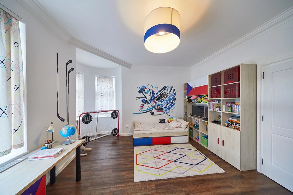 návrhy a realizace dětského pokoje v bytovém domě v Trutnově