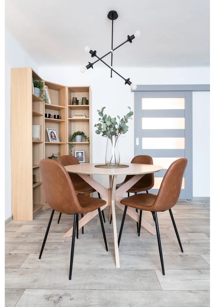 Sada 2 hnědých jídelních židlí Bonami Essentials Lissy