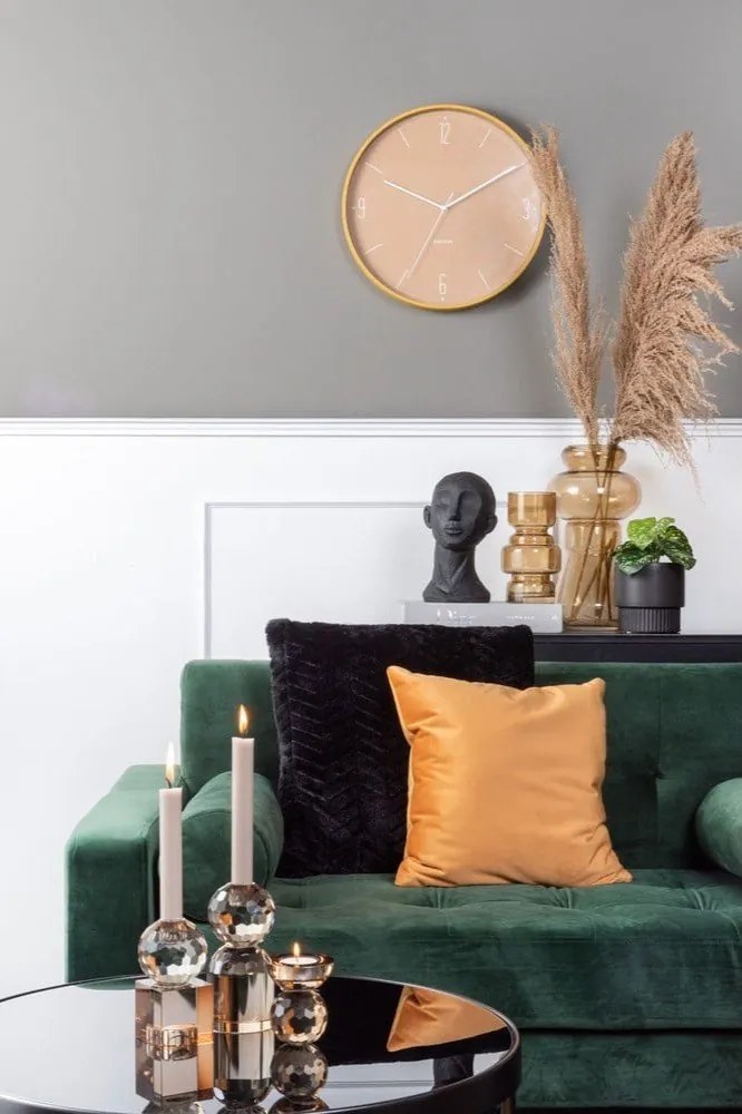 Béžovožlutý skleněný svícen Crystal Art - PT LIVING
