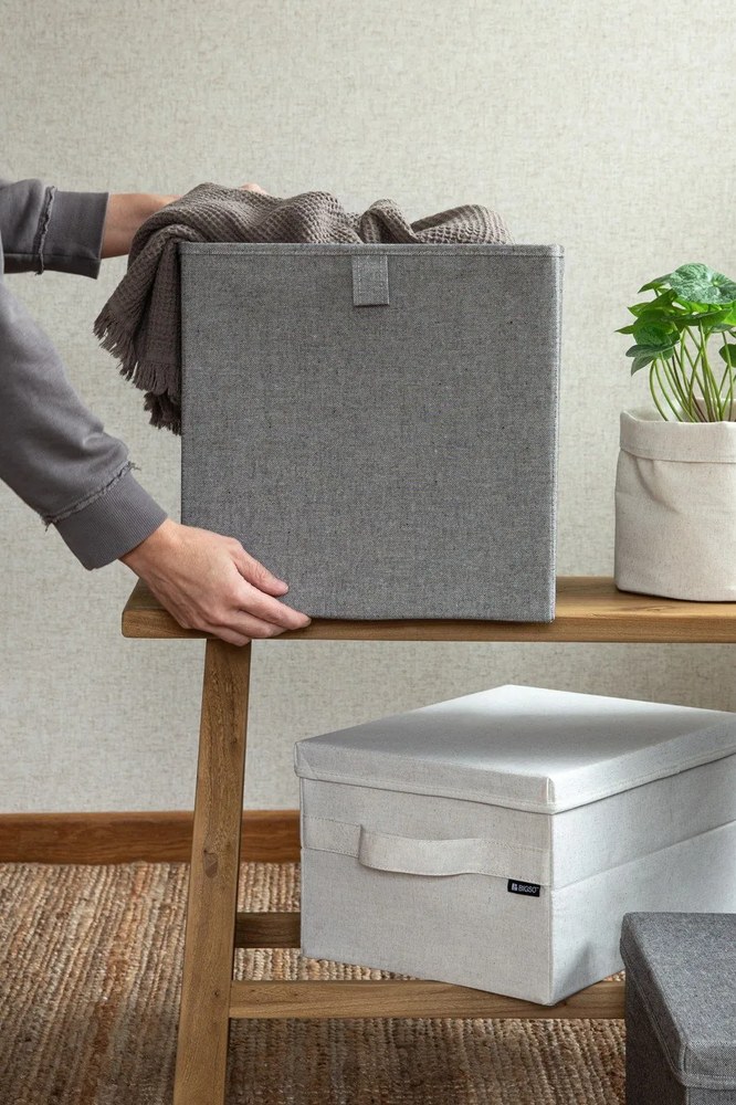Látkový košík ø 20x20 cm Soft Storage Round – Bigso
