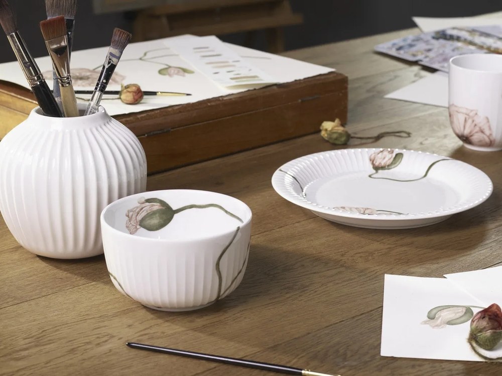 Bílá porcelánová miska Kähler Design Hammershøi Poppy, ø 12 cm