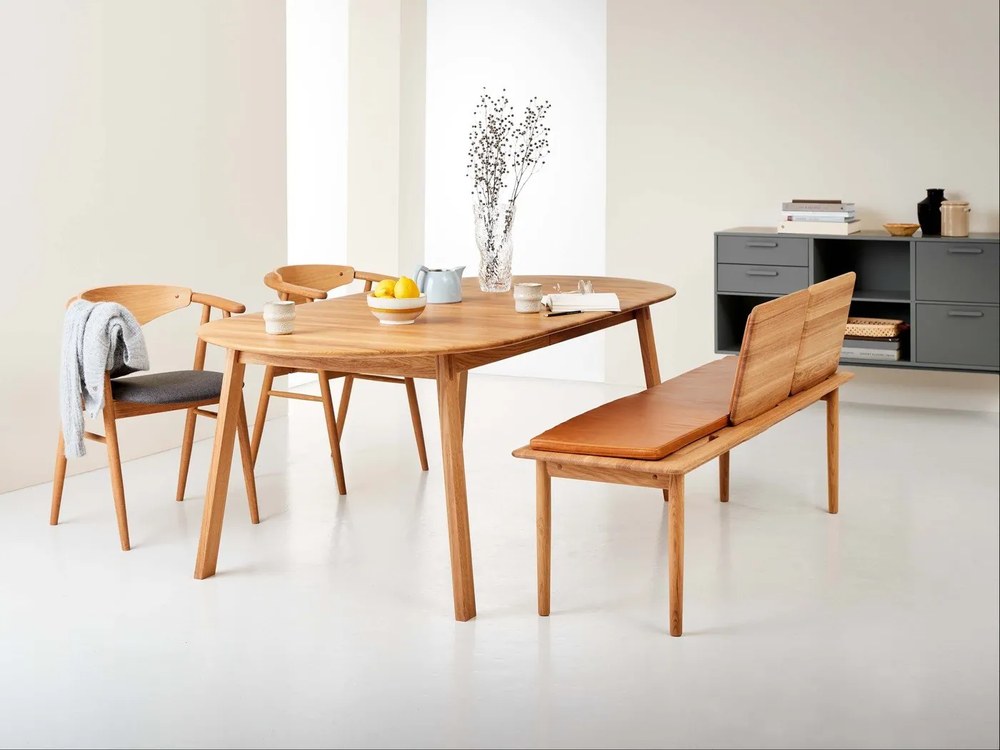 Koňakově hnědá kožená lavice Elba - Hammel Furniture
