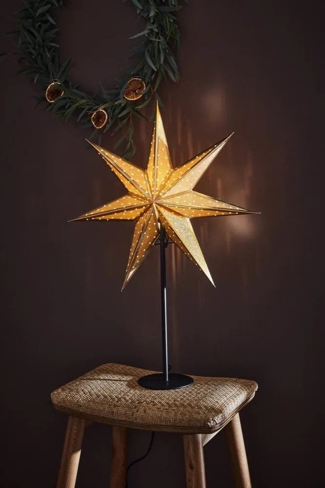 Světelná dekorace s vánočním motivem ve zlaté barvě ø 45 cm Glitter – Markslöjd