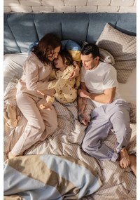 Modrá boxspring postel s úložným prostorem 180x200 cm Elva Bold Line – Bonami Selection