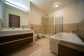 Stará Krása – Ruční výroba Koupelnový stolek z dubového masivu 80 x 120 x 45 - 50 cm