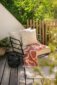 Béžové zahradní křeslo s kovovou konstrukcí Kave Home Mareluz