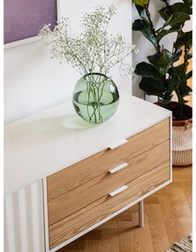 TV stolek v dekoru dubu v bílo-přírodní barvě 180x52 cm Sierra – Teulat