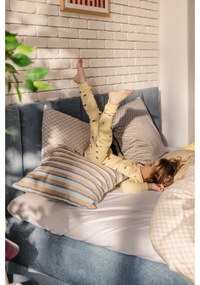 Modrá boxspring postel s úložným prostorem 180x200 cm Elva Bold Line – Bonami Selection