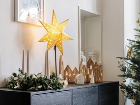 Bílý vánoční svícen z kostního porcelánu Kähler Design Nobili, výška 19 cm