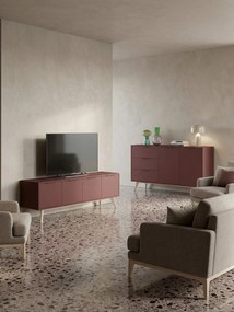 Matný TV stolek v terakotové barvě 140x53x40 cm Campus – Marckeric