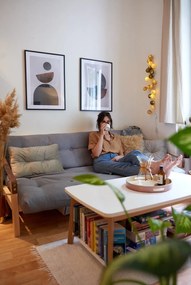 Servírovací podnos z bambusu v bronzové barvě Premier Housewares, ⌀ 35 cm