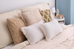 Krémový bavlněný přehoz na dvoulůžko 250x260 cm Sahara - Tiseco Home Studio