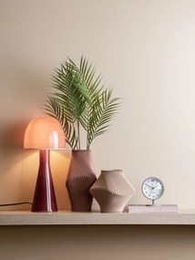 Červená stolní lampa se skleněným stínidlem (výška 45 cm) Bombin – Leitmotiv