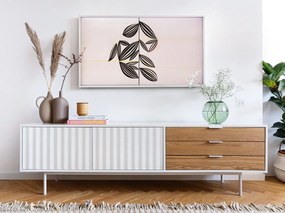 TV stolek v dekoru dubu v bílo-přírodní barvě 180x52 cm Sierra – Teulat