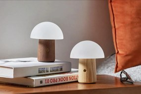 Stmívatelná stolní lampa v přírodní barvě se skleněným stínidlem (výška 13 cm) Alice – Gingko