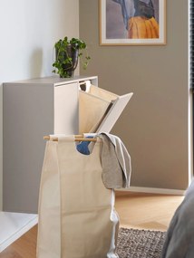 Béžový nástěnný látkový koš na prádlo BagUp – ReCollector