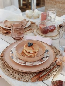 24dílná sada růžového porcelánového nádobí Kütahya Porselen Pearl