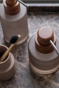 Hnědý skleněný dávkovač mýdla 280 ml Modest – Mette Ditmer Denmark
