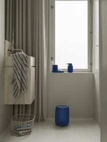 Modrá/krémová froté osuška z bio bavlny 70x140 cm Arto – Blomus