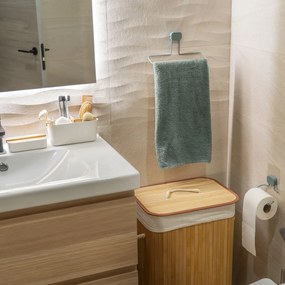 Bambusový koš na prádlo v přírodní barvě 78 l Bamboo – Compactor