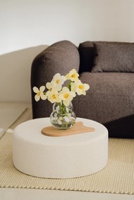 Bílá skleněná ručně vyrobená váza (výška 22 cm) Dam – noo.ma