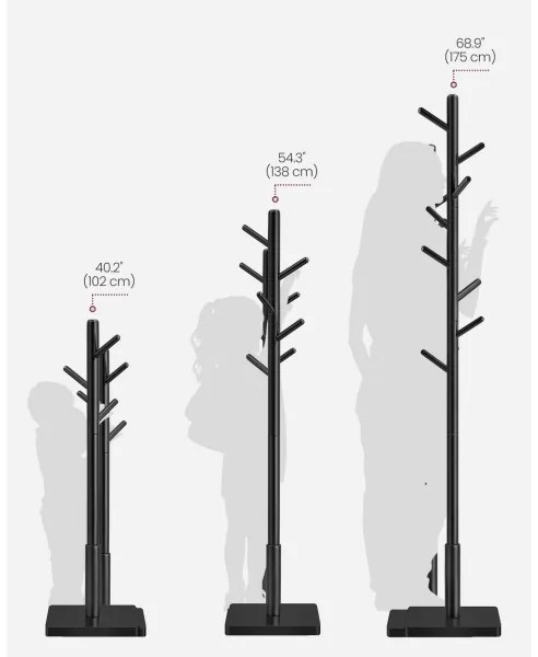 Stojanový věšák LINEA černá