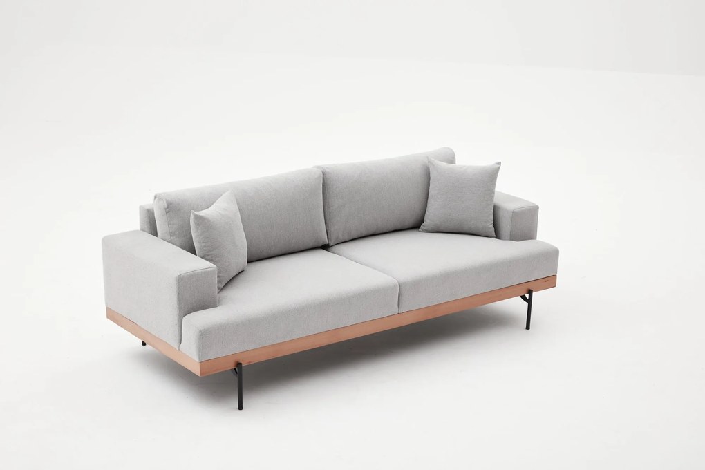 Atelier del Sofa 3-místná pohovka Liva - Grey, Šedá