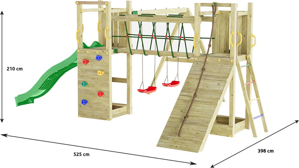 Marimex | Dětské hřiště Marimex Play Basic 010 + zelená skluzavka | 11640589