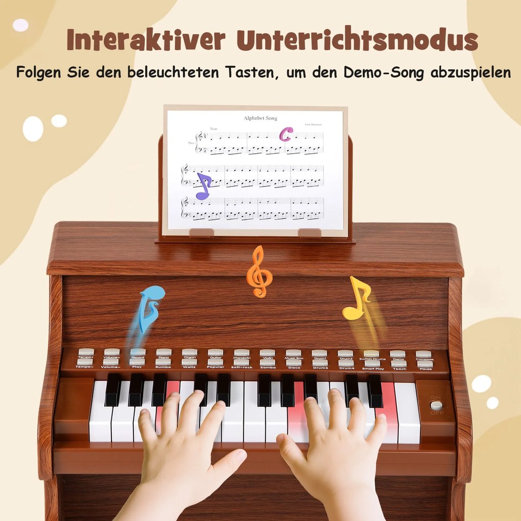 Costway 25 Keys Mini Digital Piano Dětské elektrické piano