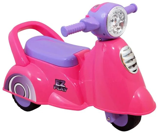 Dětské odrážedlo motorka se zvukem Baby Mix Scooter růžové Růžová