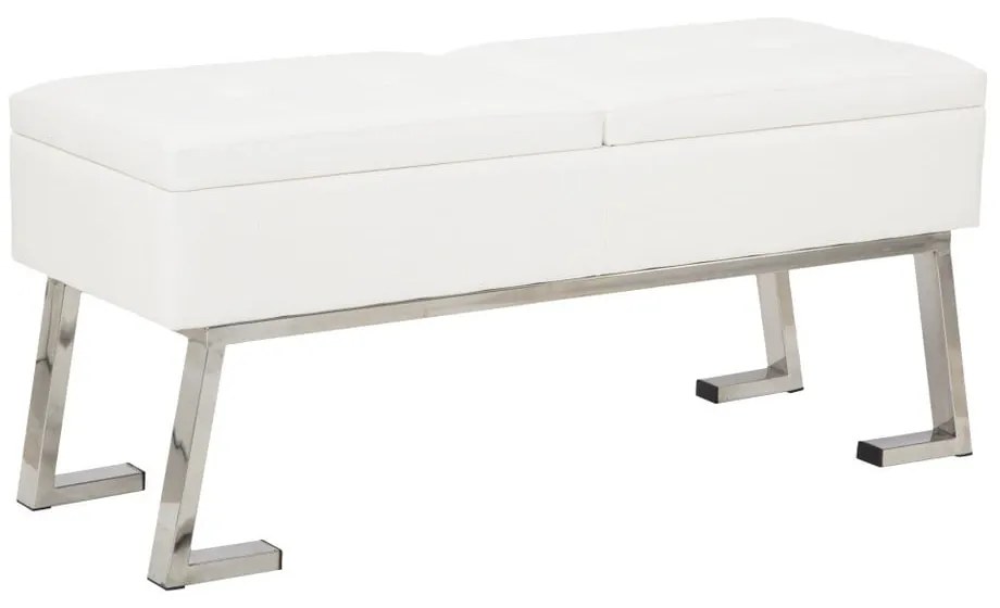 Bílá lavice s úložným prostorem Mauro Ferretti Ecopelle L