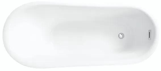 Besco Akrylátová volně stojící vana Calima Glam Z 170x74 Barva: Bílá/zlatá, Rozměry (cm): 170x74, Typ a barva výpustě: Click-Clack s přepadem, grafit
