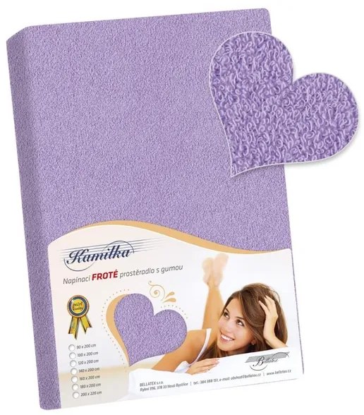 Bellatex Prostěradlo froté světlá fialová rozměr 100x200 cm