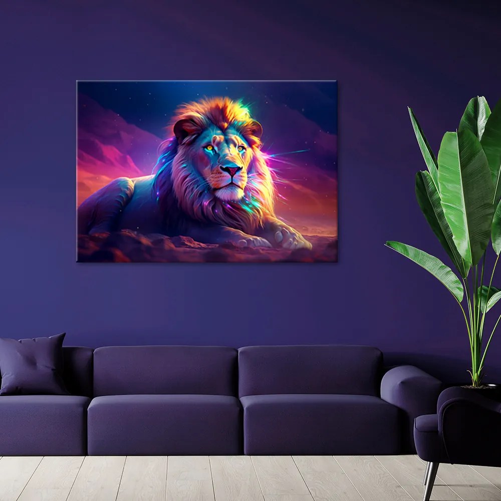 Gario Obraz na plátně Zamyšlený lev a odpočinek Rozměry: 60 x 40 cm