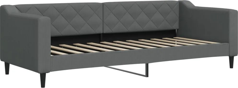 Válenda s přistýlkou tmavě šedá 80 x 200 cm textil 3197422