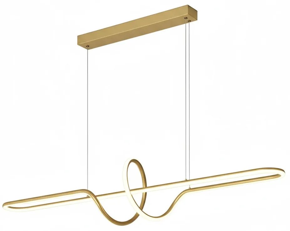 Toolight Závěsné LED osvětlení Modern Spiral D104 LHJ038-CP kartáčovaná zlatá