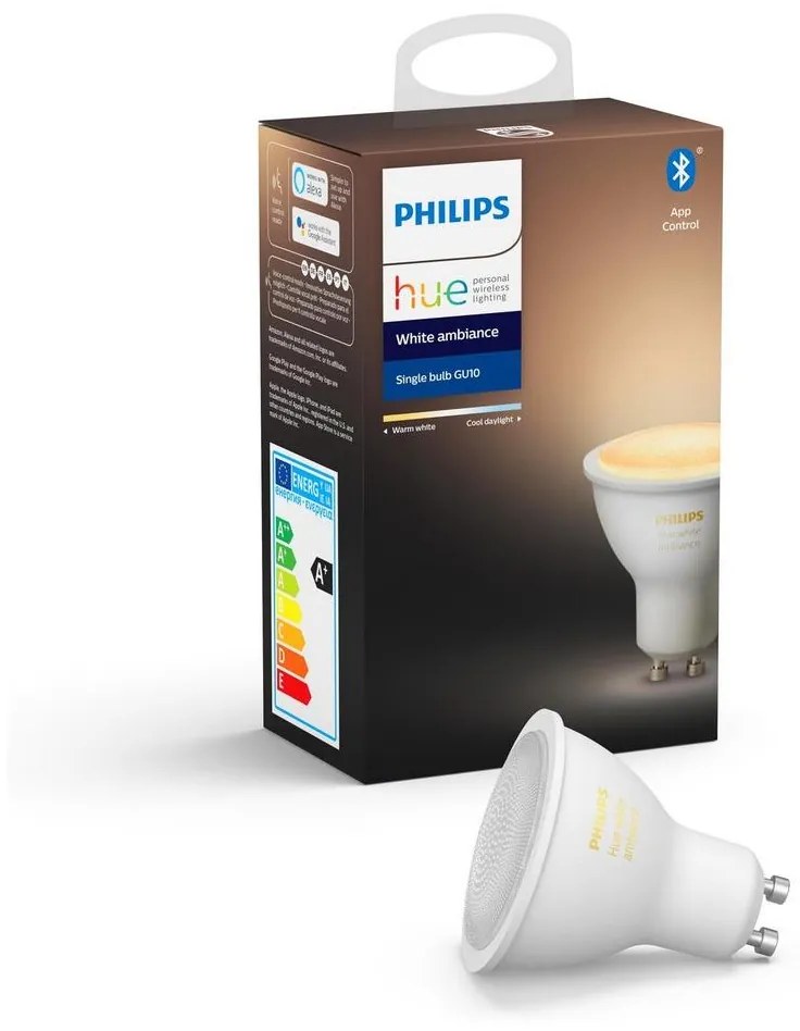 Philips LED Stmívatelná žárovka Philips Hue WHITE AMBIANCE 1xGU10/4,3W/230V 2200-6500K P3089