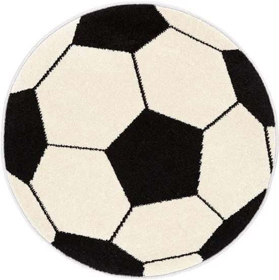 Dětský kulatý koberec Agnella Funky TOP - Fotbalový balón Rozměr: průměr 100 cm