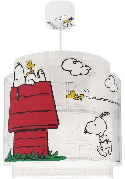 Dalber 76302 - Dětský lustr SNOOPY 1xE27/15W/230V bílá/červená