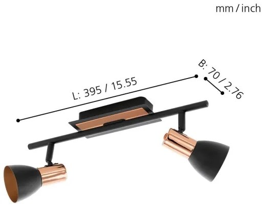 Eglo 94585 - LED bodové svítidlo BARNHAM 2xGU10/3,3W/230V