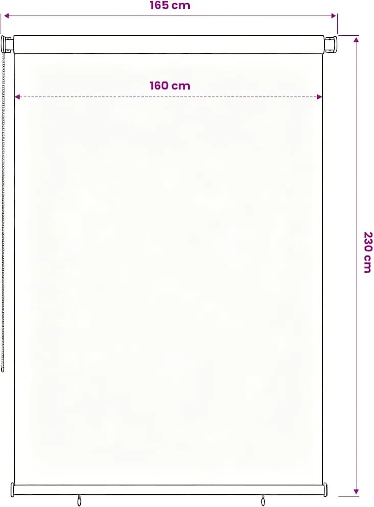 Venkovní roleta 165 (Š) x 230 (V) cm modrá HDPE 312853