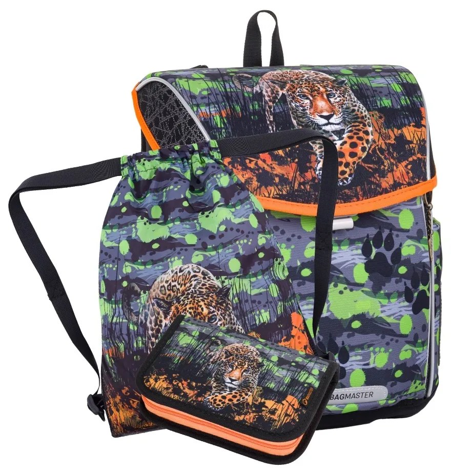 Bagmaster PRIM 24 B malý školní set pro prvňáčky – levhart