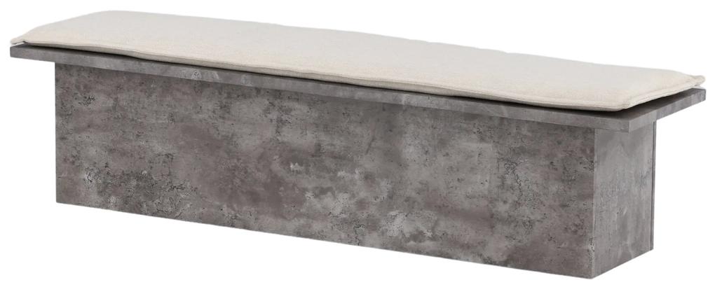 Lavice Kellogg, šedá, 40x160x45