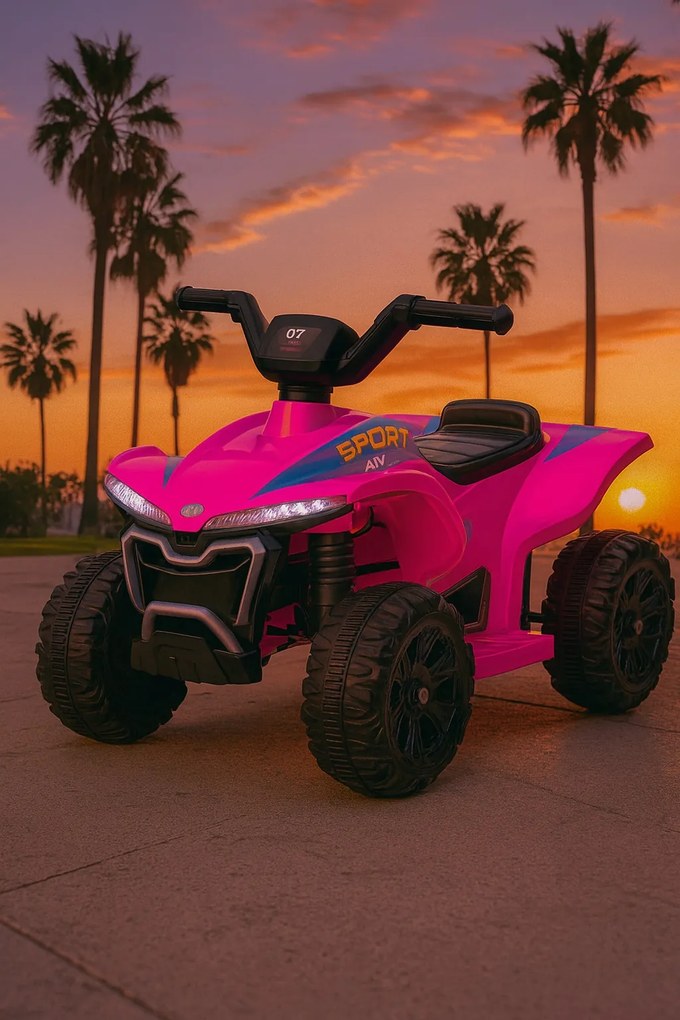 Elektrické autíčko QUAD Kids E-ATV růžové