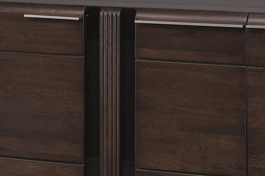 Komoda Porti 45 160 cm z masivu dub čokoládový