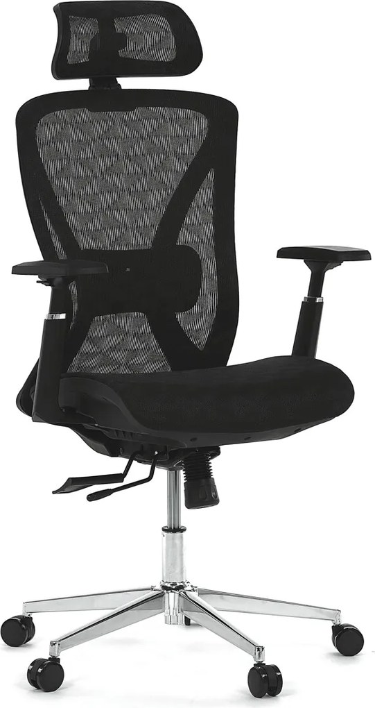 Ergonomická kancelářská židle NILS - černá síťovina