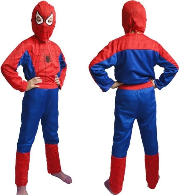 Dětský kostým Spiderman 3 dílný set červeno-modrý Velikost kostýmu: S